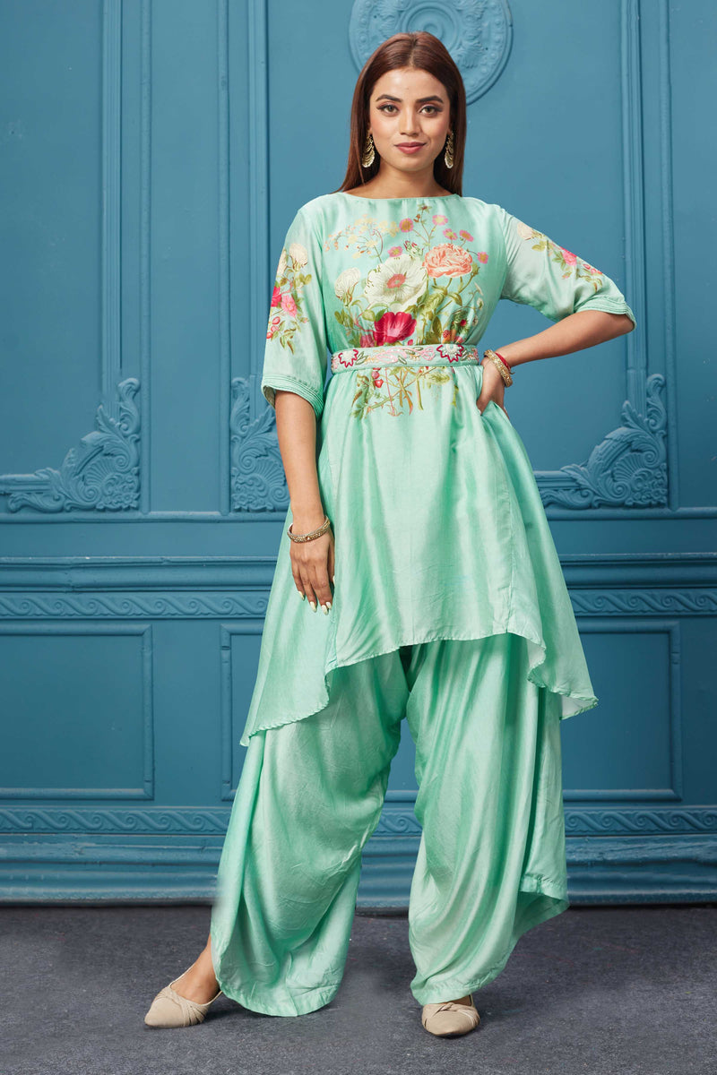 Shop Neon Green Suit Set with Belt Online in USA – Pure Elegance